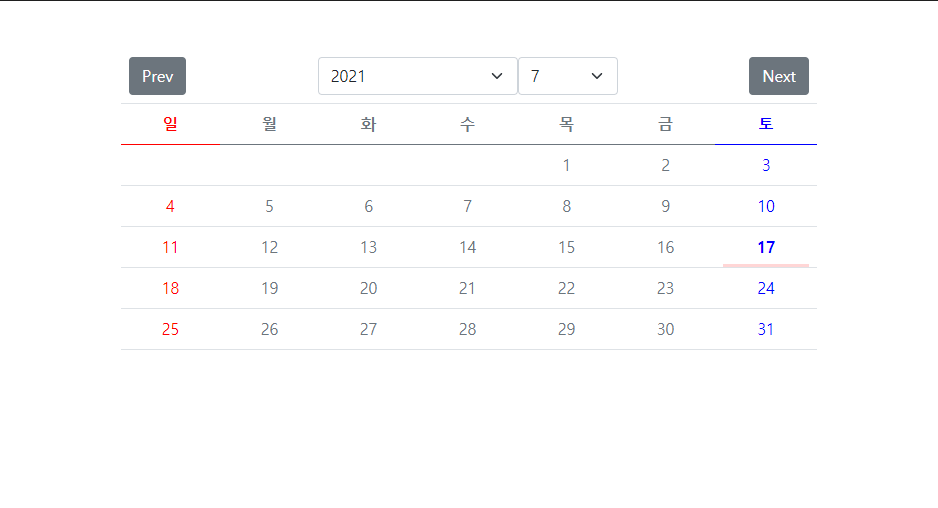 devkimson :: [JAVASCRIPT] 달력만들기 01